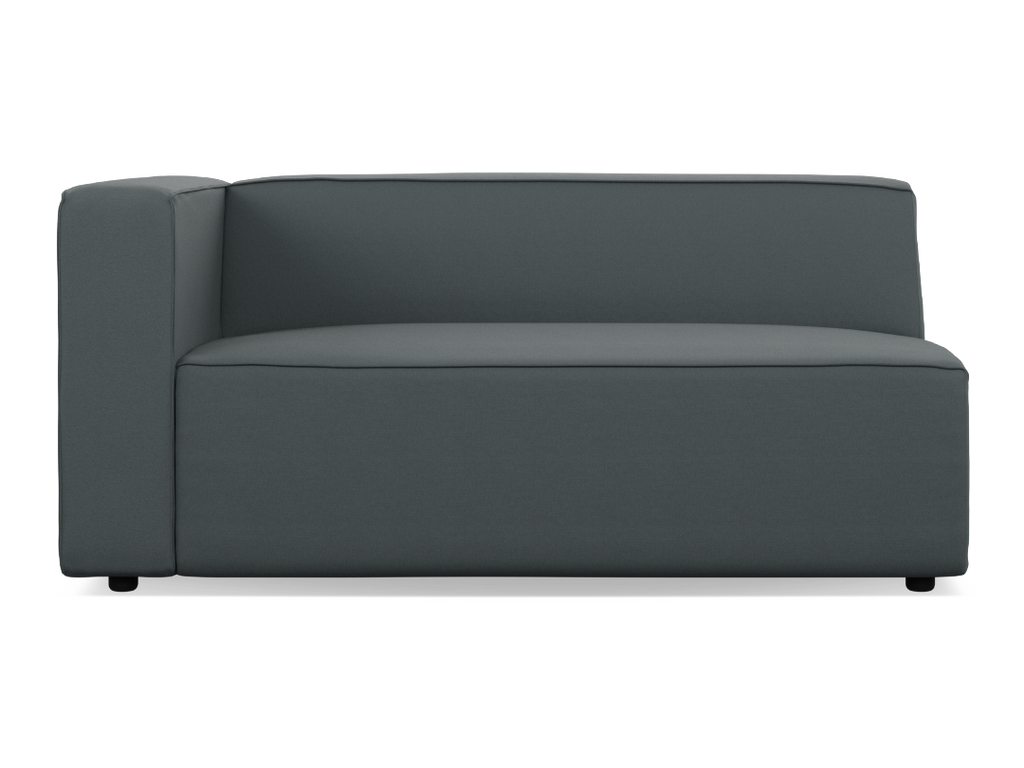 Zola 2 Seater Single Arm Left - Textured Cinder (Stock)